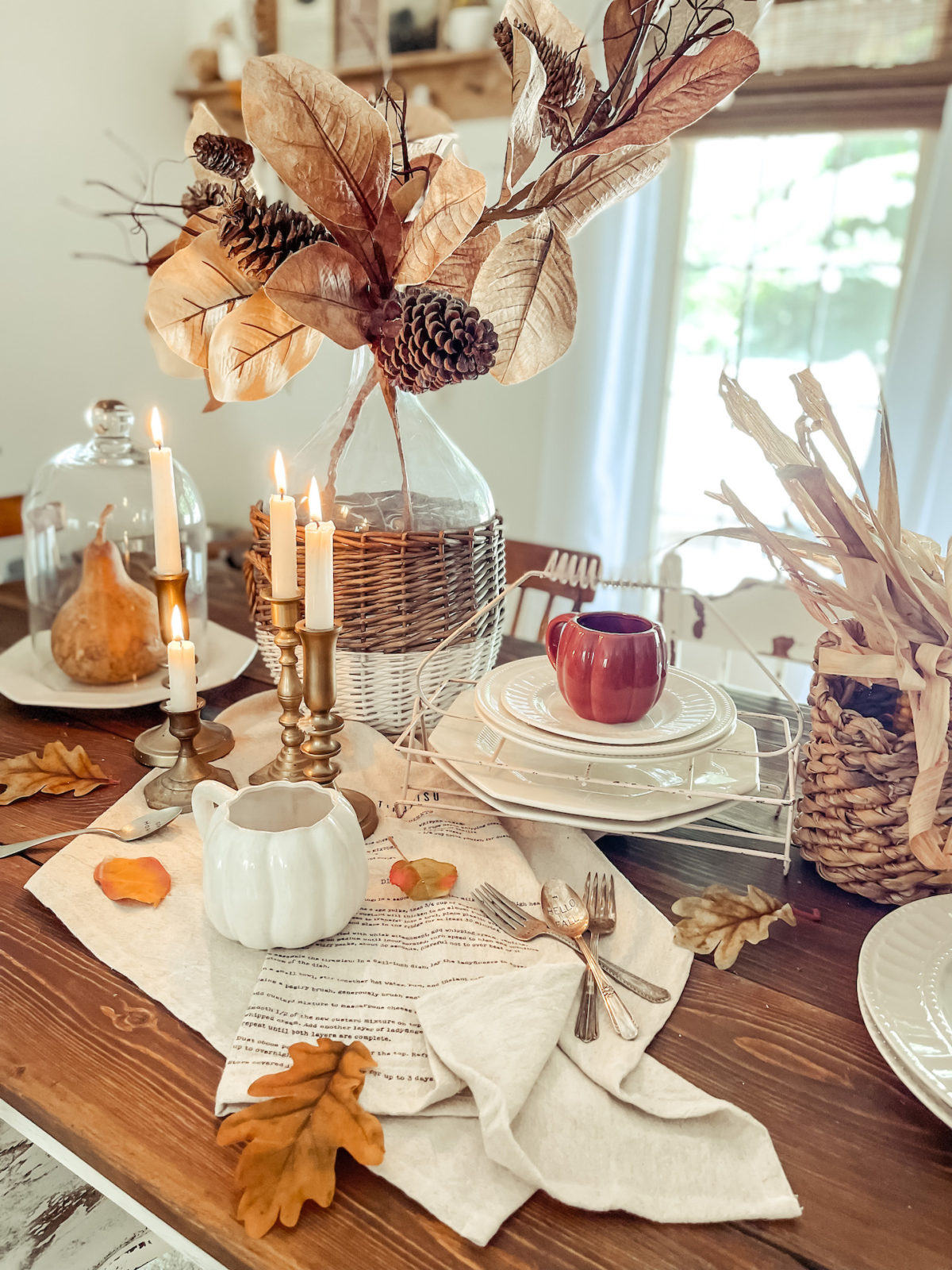 Cozy Warm Fall Tablescape - Itty Bitty Farmhouse