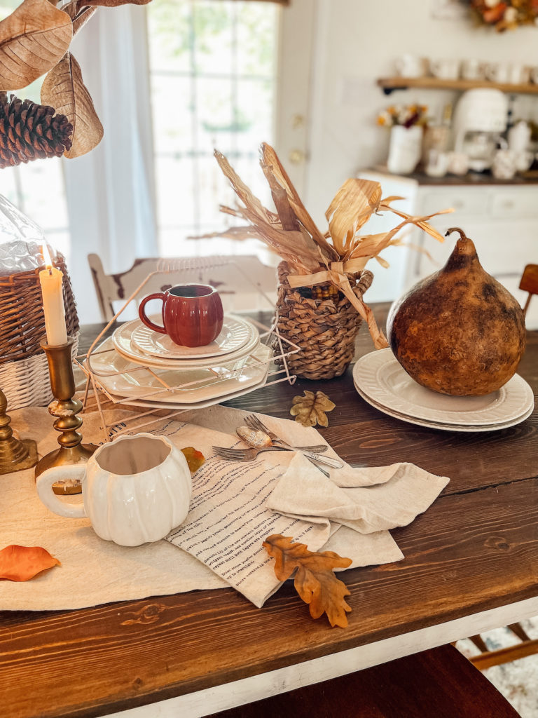 Warm Fall Tone Tablescape - Itty Bitty Farmhouse